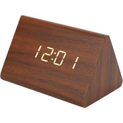 Triangle Wooden Style Digital Led Clock - BD Price